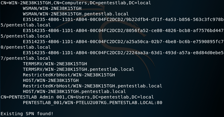 SPN Discovery – Penetration Testing Lab