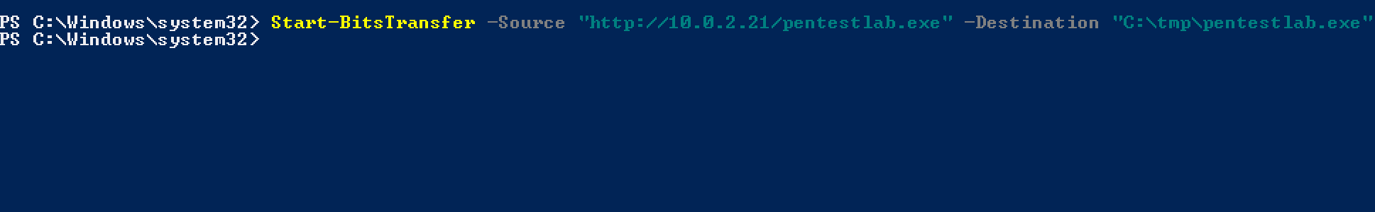 Persistence – BITS Jobs – Penetration Testing Lab