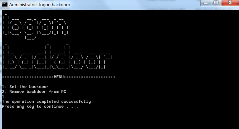 Persistence – Accessibility Features – Penetration Testing Lab