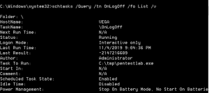 Persistence – Scheduled Tasks – Penetration Testing Lab