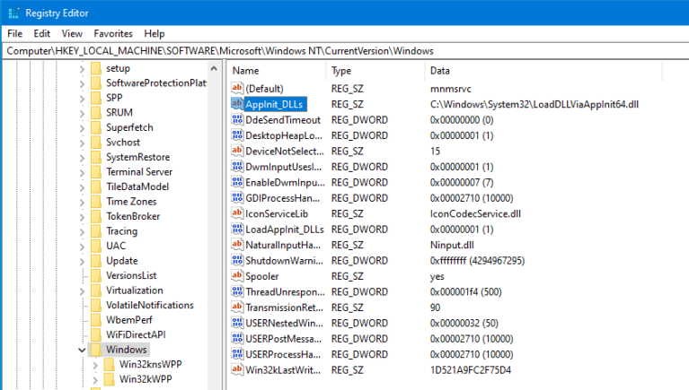 Persistence – AppInit DLLs – Penetration Testing Lab