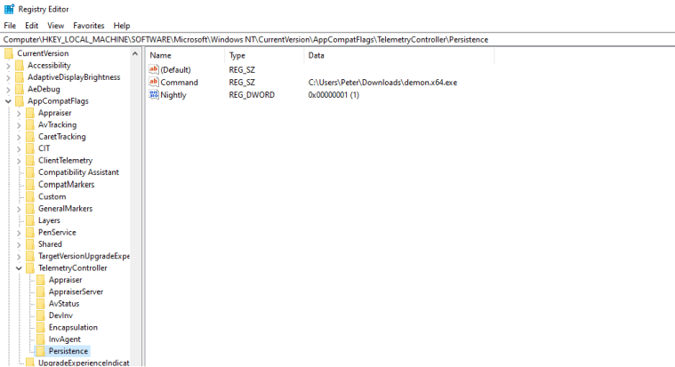Persistence – Windows Telemetry – Penetration Testing Lab