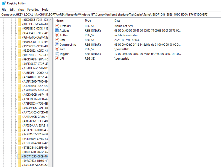 Persistence – Scheduled Task Tampering – Penetration Testing Lab