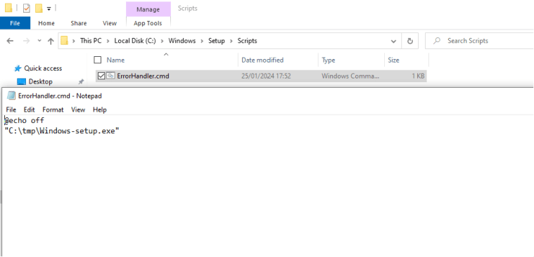 Persistence – Windows Setup Script – Penetration Testing Lab