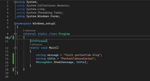 Persistence – Windows Setup Script – Penetration Testing Lab